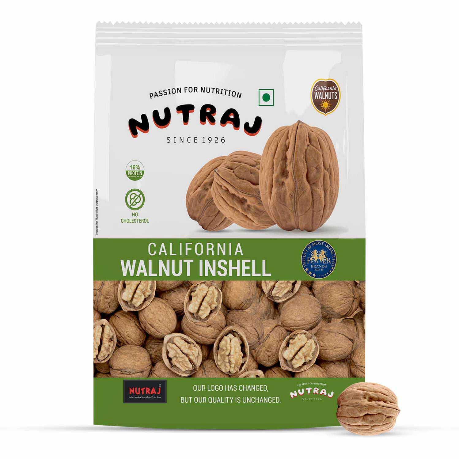Buy 100% Natural California Walnuts Inshell 500gm - NUTRAJ
