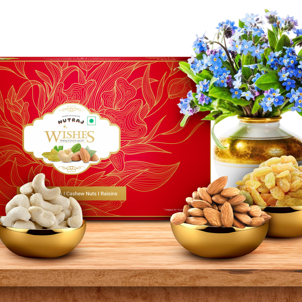 Nutraj Wishes Leafy Wispers 300g Diwali Gift Box | GB-152