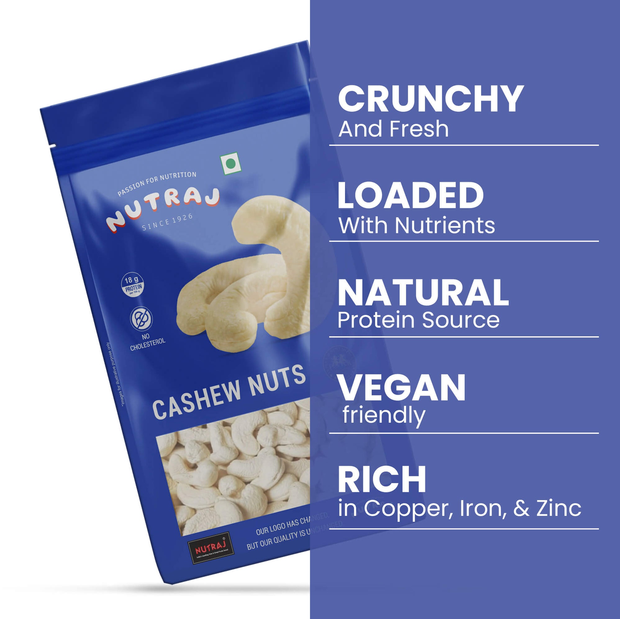 Nutraj Premium Cashew Nuts (Kaju) 1KG (W320)