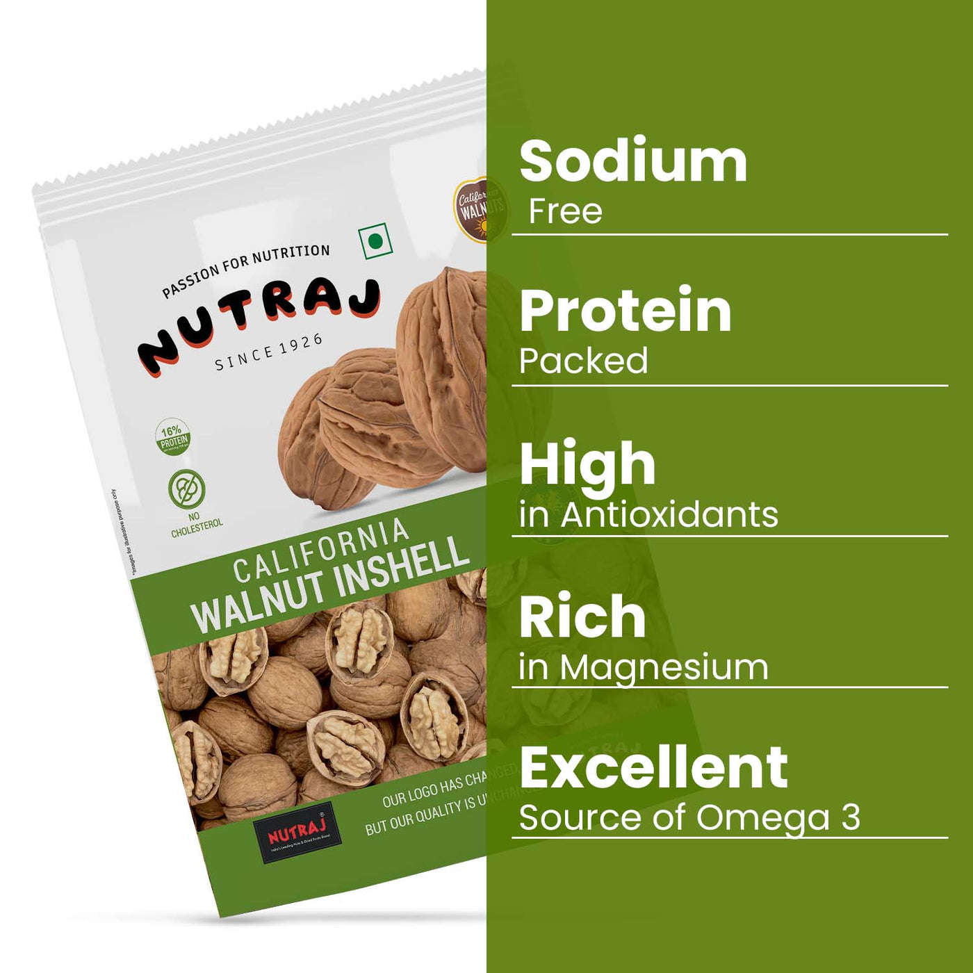 Buy 100% Natural California Walnuts Inshell - NUTRAJ