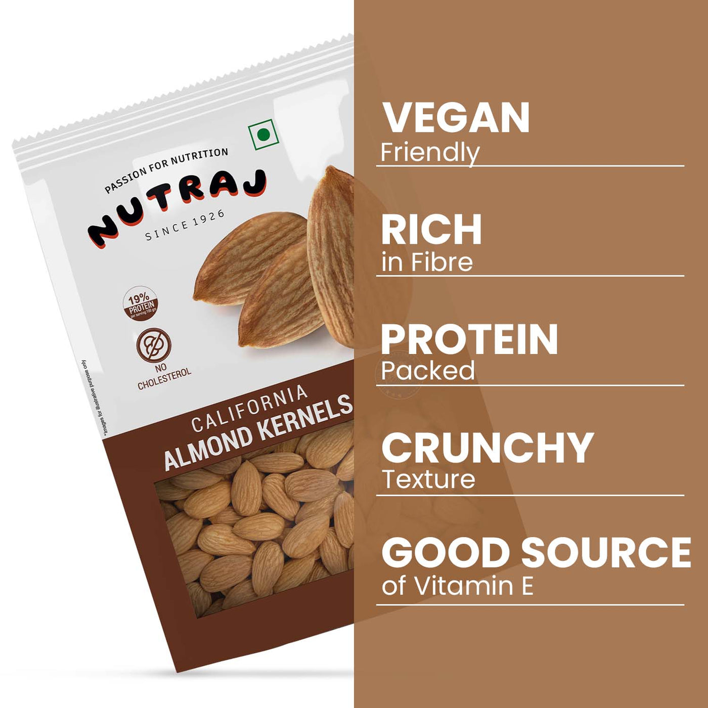 Nutraj California Almond 1kg | Premium Quality Badam