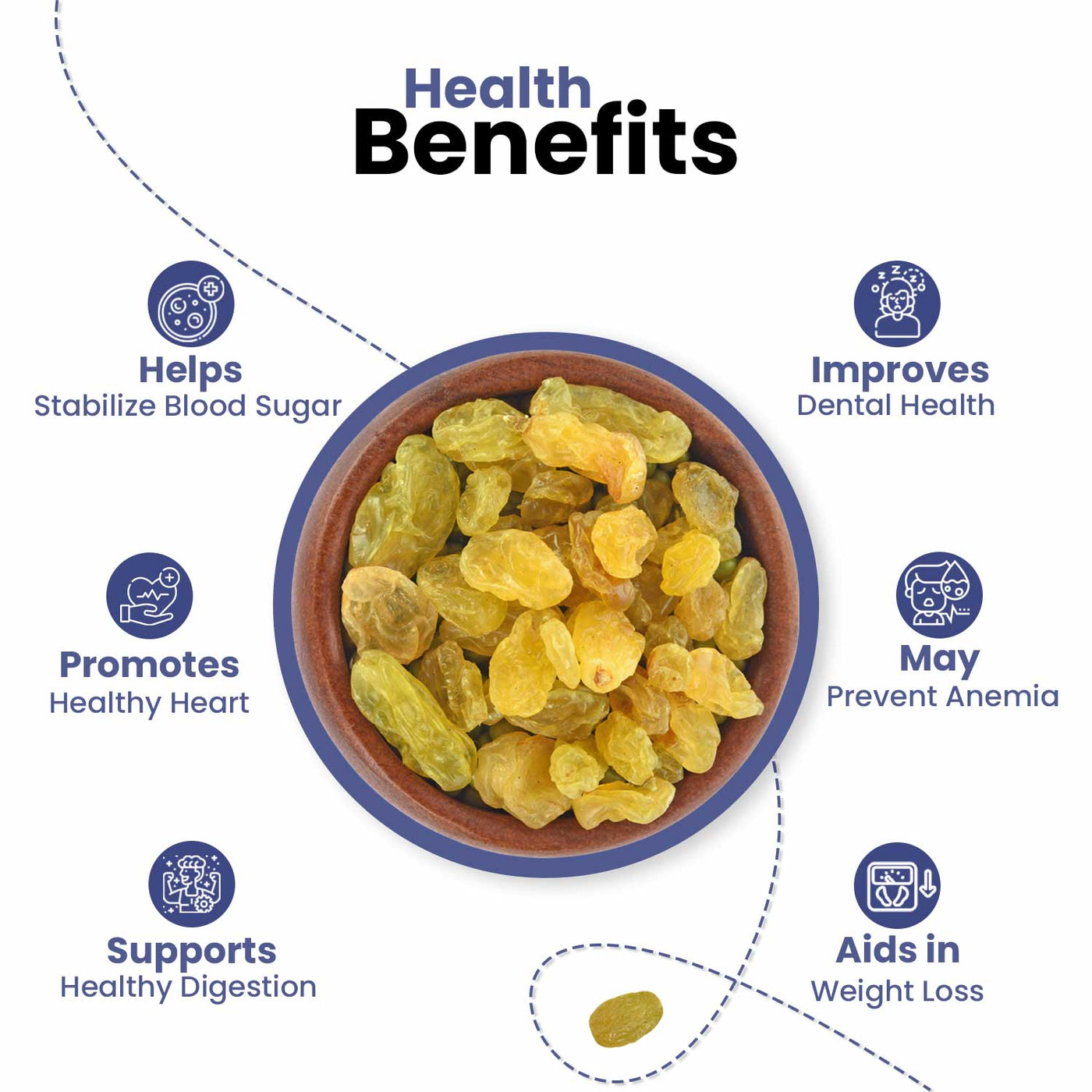 Buy Nutraj Round Raisin 500gm Online at Best Price - Kismis/Kishmish