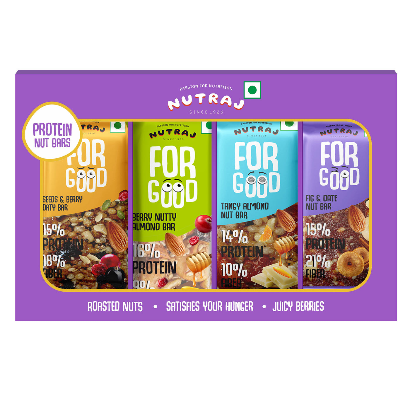 Nutraj For Good Daily Nutrition Protein Energy Nut Bar 100g (25g x 4 B