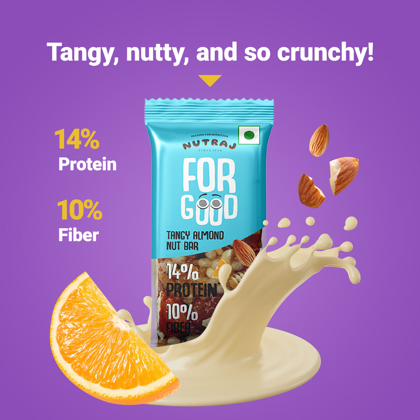 Nutraj For Good Daily Nutrition Protein Energy Nut Bar 100g (25g x 4 B