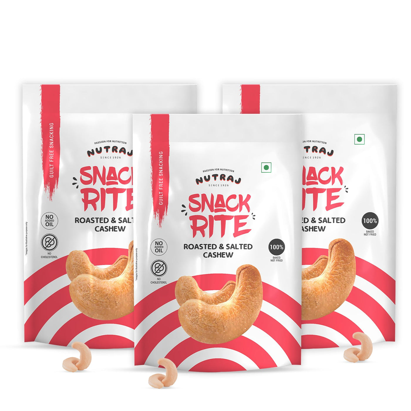 Nutraj Snackrite Roasted and Salted Cashew (Kaju) 150gm