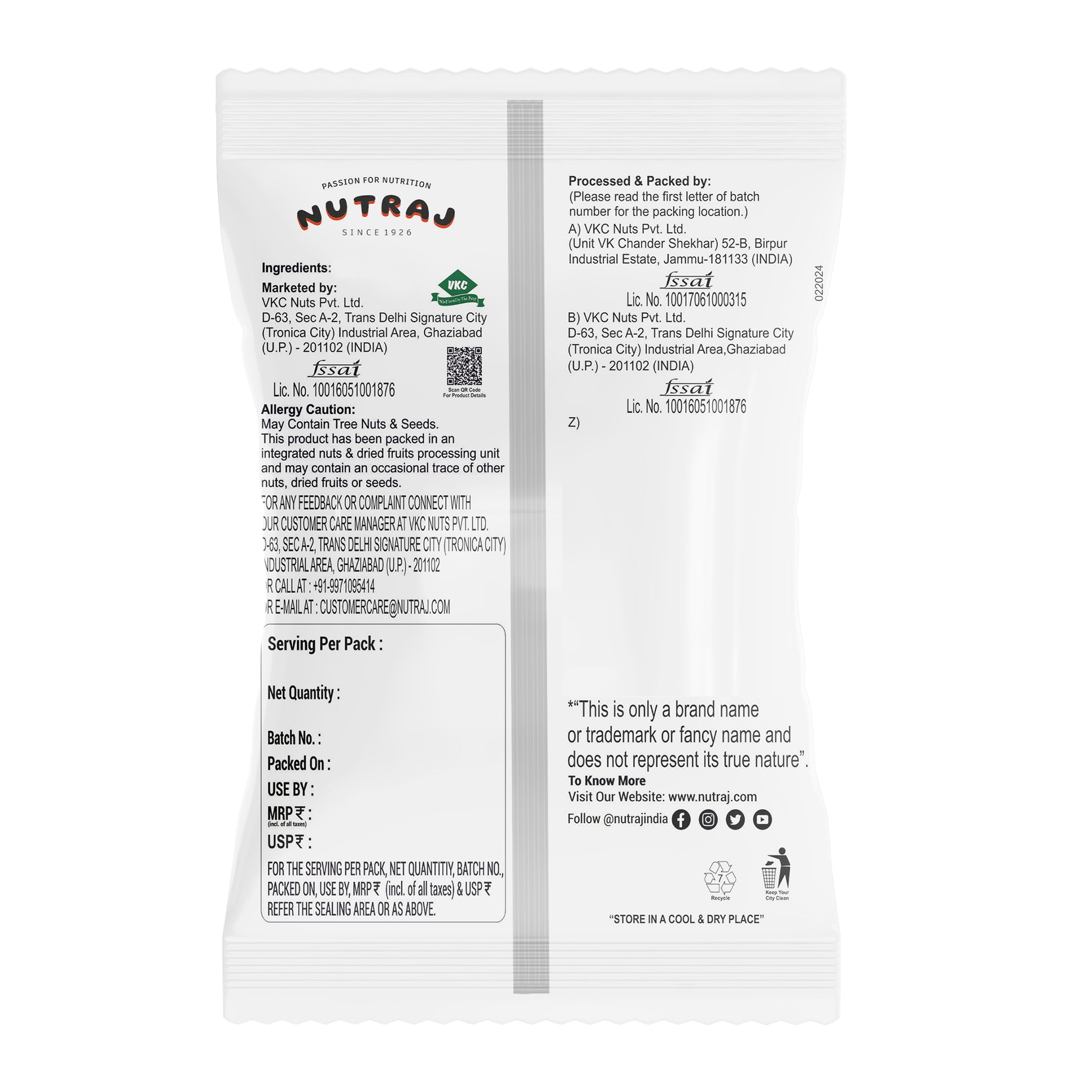 Nutraj Pine Nuts Inshell 100g
