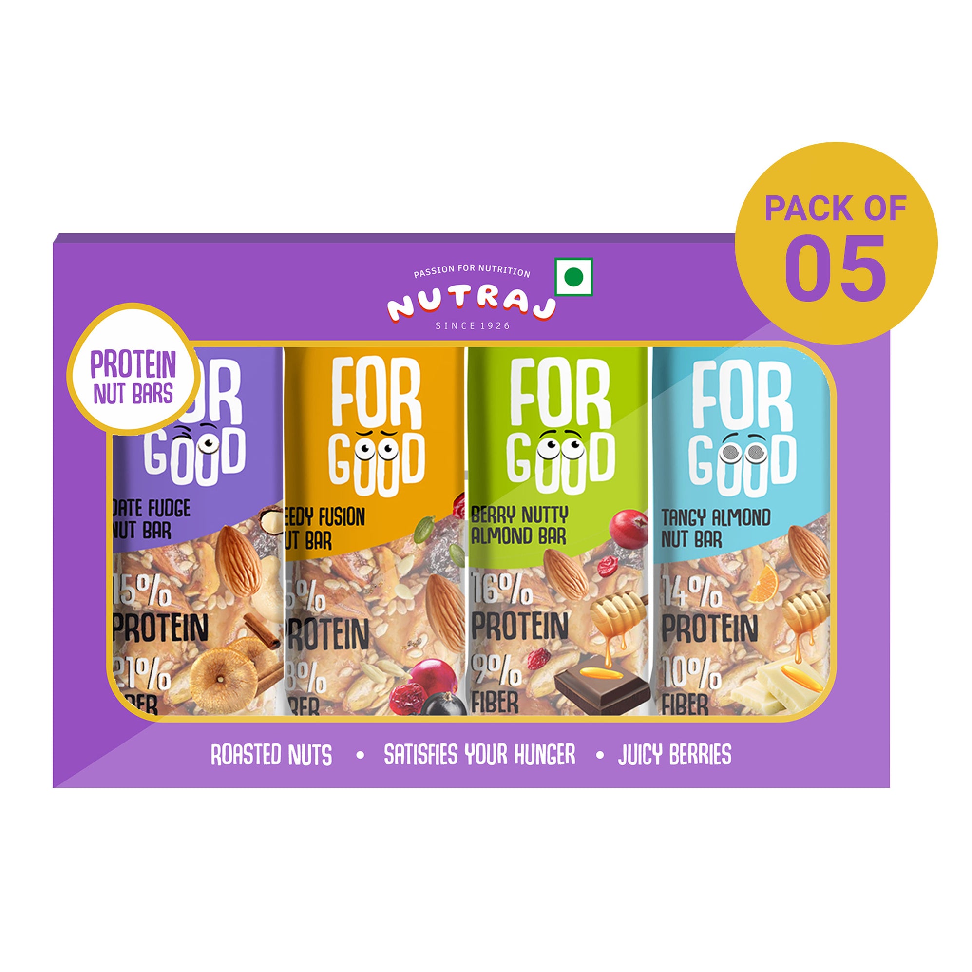 Nutraj For Good Daily Nutrition Protein Energy Nut Bar 100g (25g x 4 B