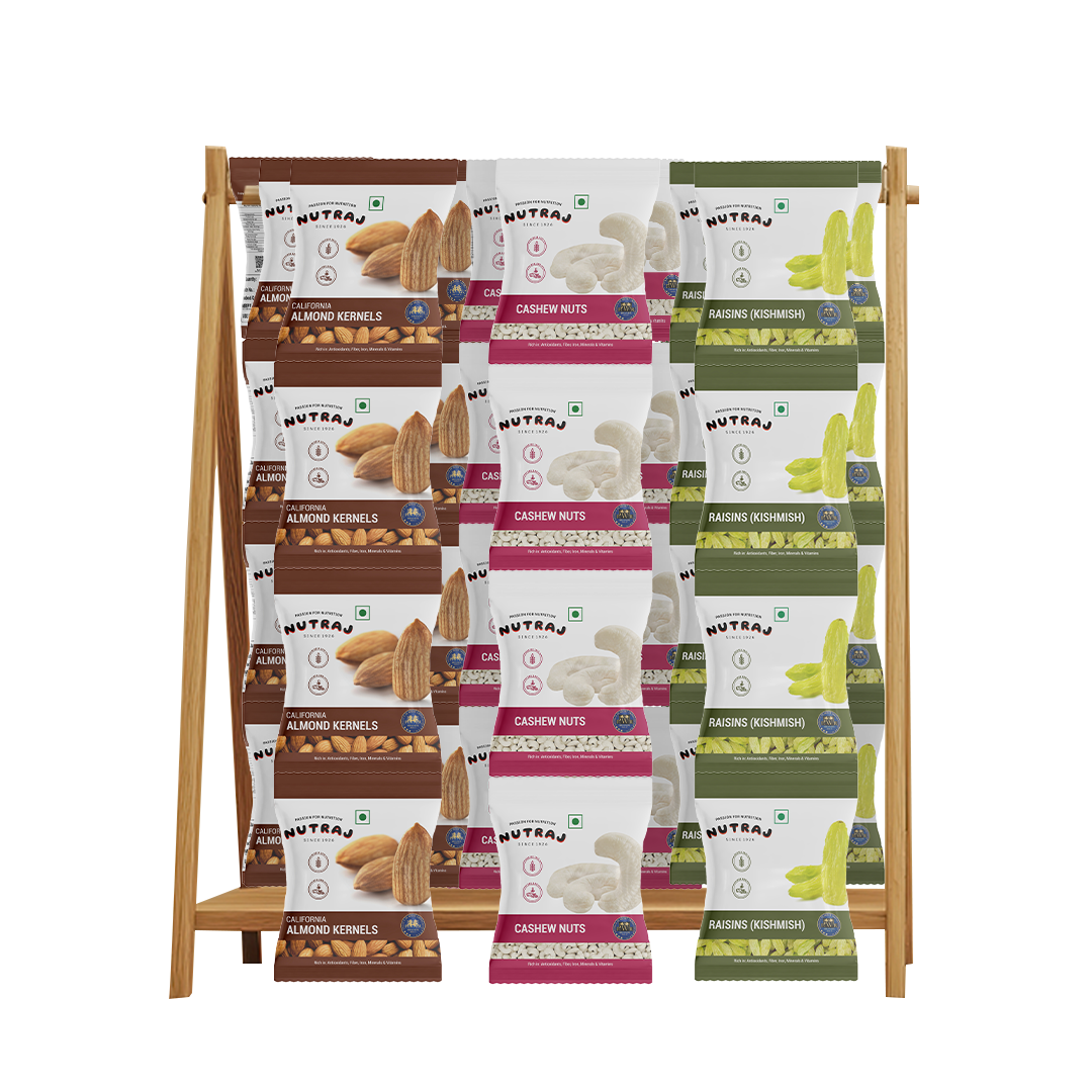 Nutraj Dry Fruit Ladi Packs (Almond, Cashew, Raisin) (Each Pack 15g x
