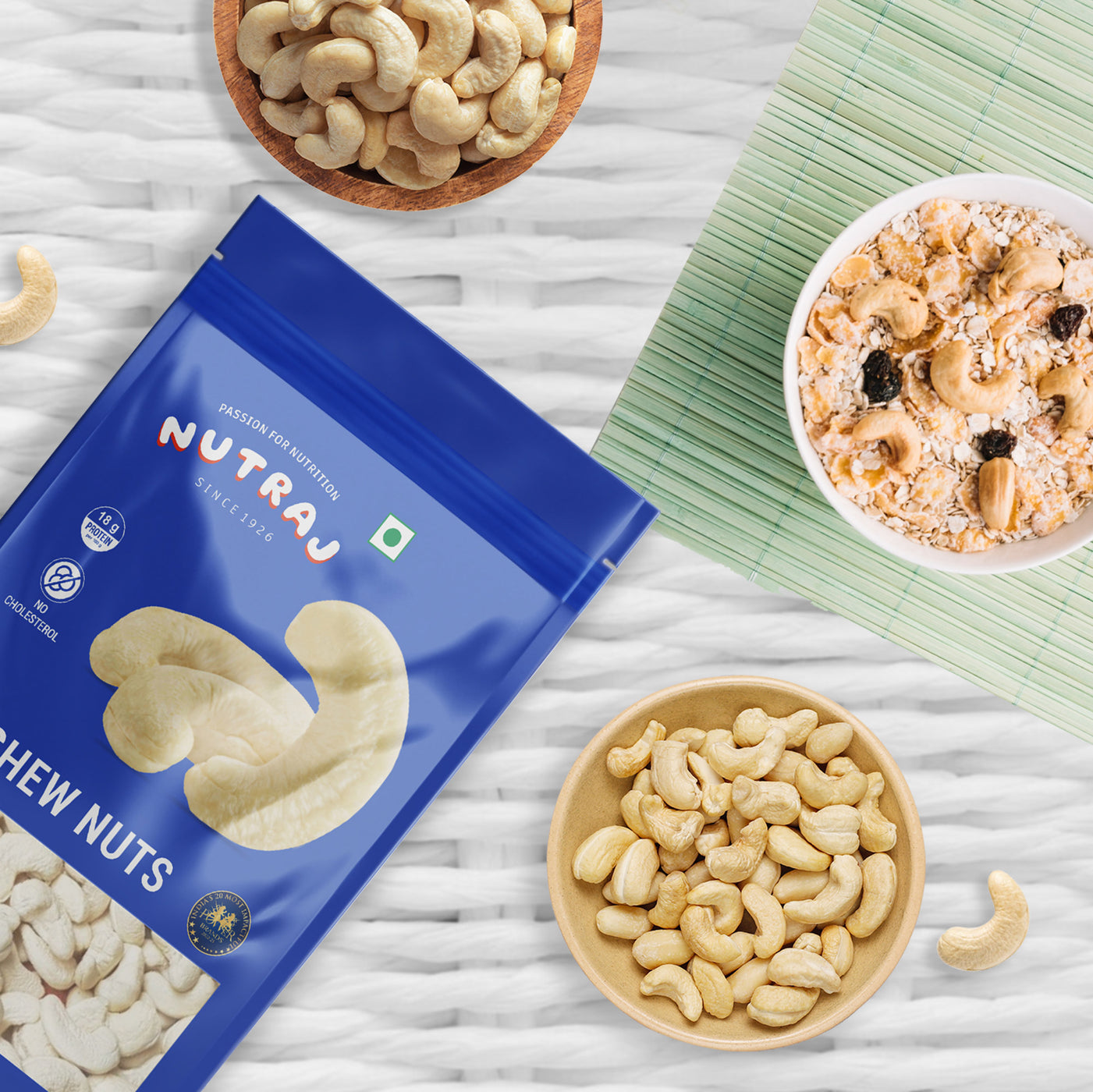 Nutraj Premium Cashew Nuts (Kaju) 1KG (W320)