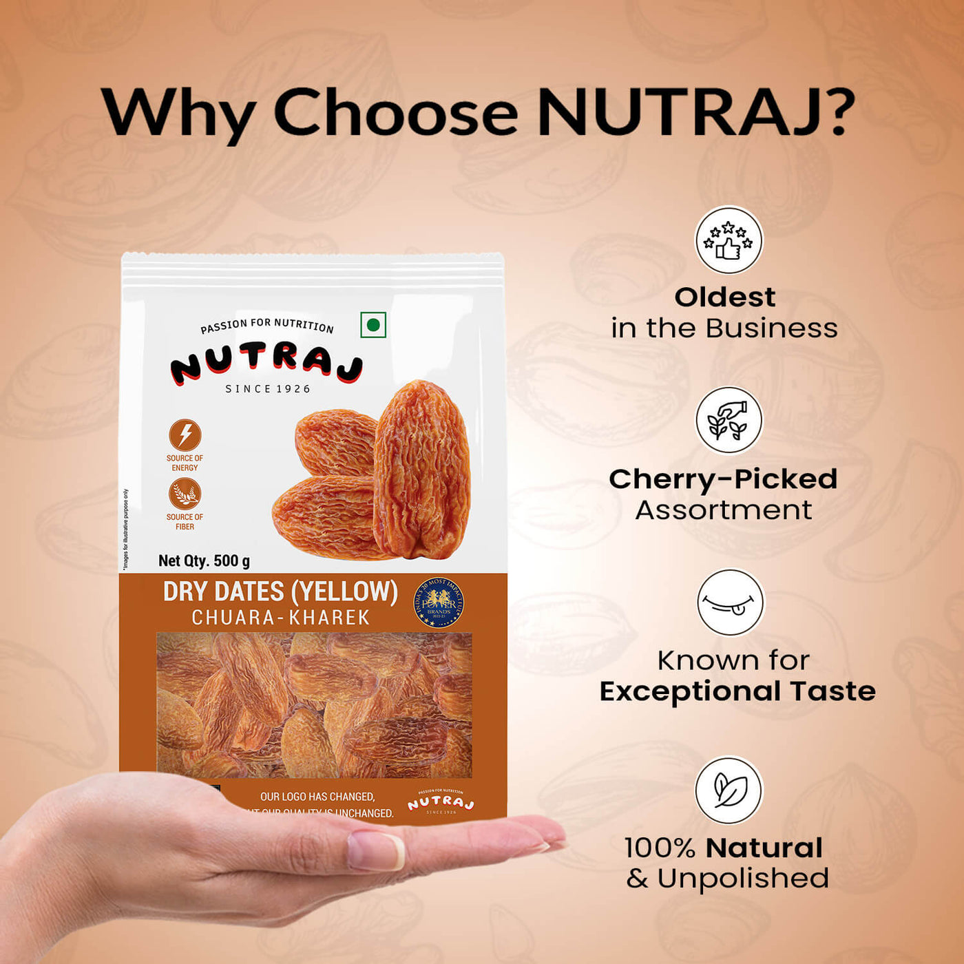 Buy Nutraj Chuara Dry Dates 500 GM Online in India